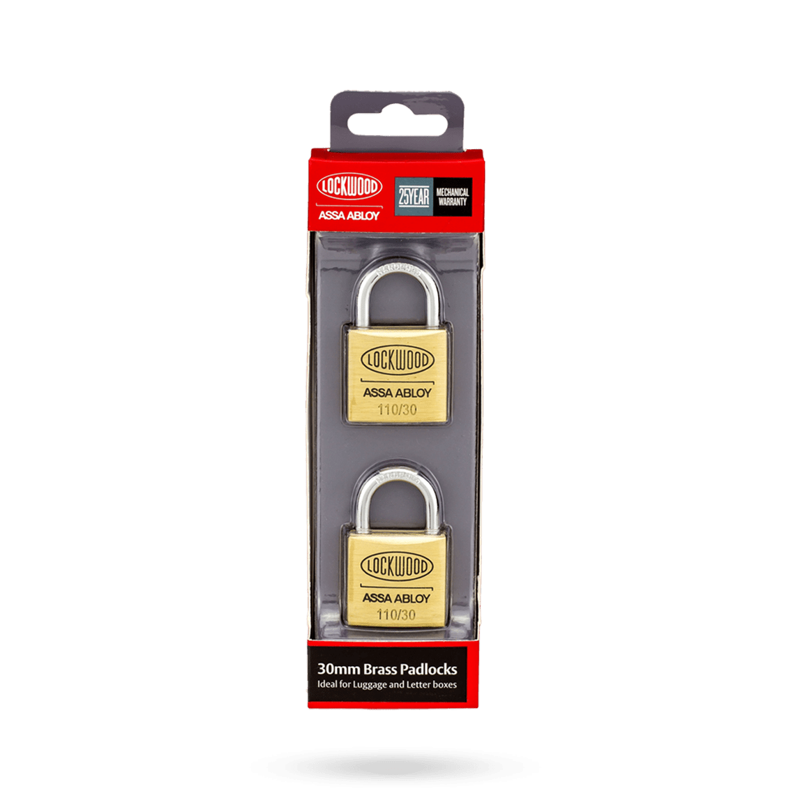 Padlock Brass 30mm 2Pk Lockwood - ITM Stratford