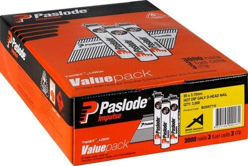 Paslode Imp 90mm Galv Val/Pack 3000 Cells - ITM Stratford