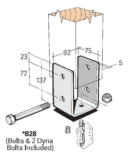 B28 Post/Bearer Bracket - ITM Stratford