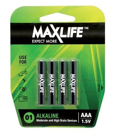 Batteries Aaa Max-Life 4Pk - ITM Stratford