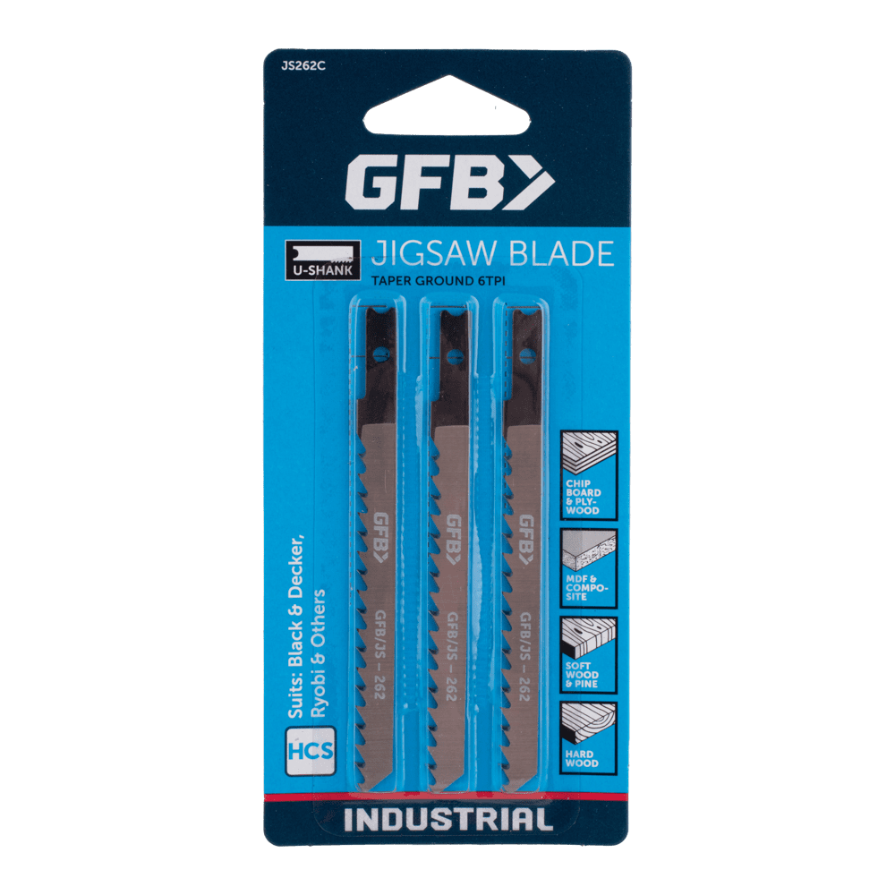 GFB262 Jigsaw Blade Taper Ground Pkt3 - ITM Stratford